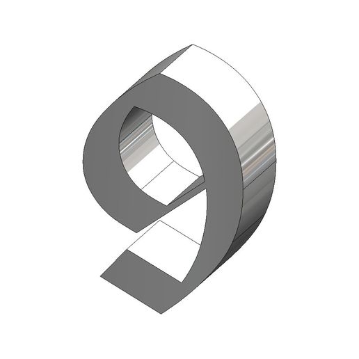👴 9 Number Old English Text MT Font Number・ STL File for 3D printing・Cults