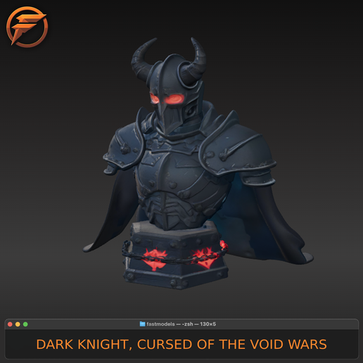👤 BUST OF DARK KNIGHT, CURSED OF THE VOID WARS・ STL File for 3D ...