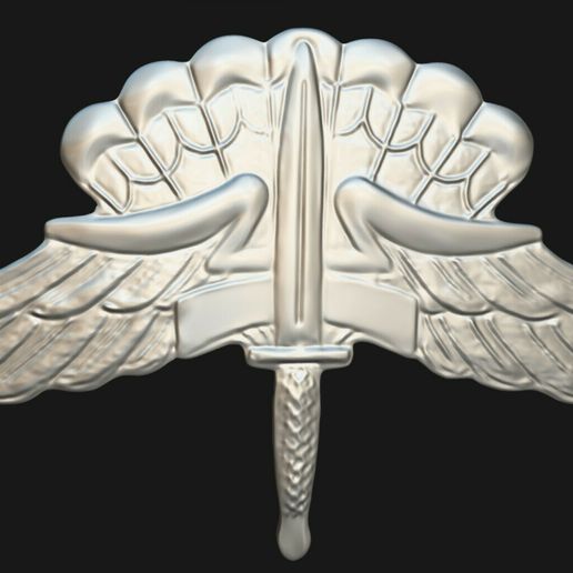 🪖 Military - Freefall Parachutist - Badge・ STL File for 3D printing・Cults