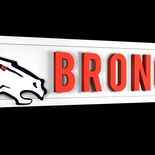 🚩 Broncos banner/plate・ STL File for ・Cults