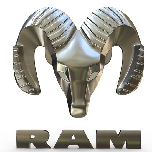🐏 ram logo・ STL File for ・Cults