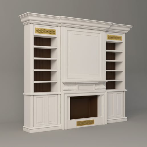 🪑 Classic Bookcase 001・Archivo 3D para ・Cults