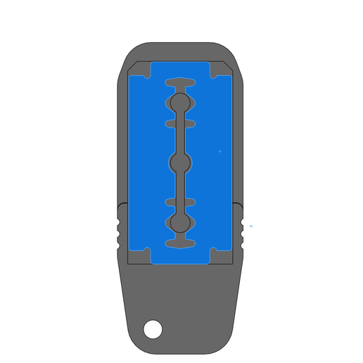 🪒 Razor blade keychain・Free STL File for ・Cults