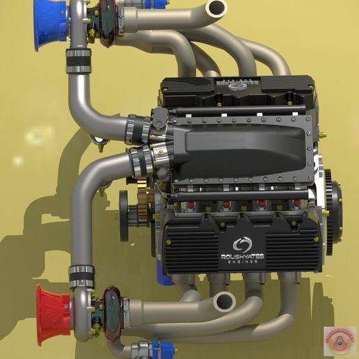 🚙 FORD MUSTANG HOONICORN V2 - ENGINE・ STL File for 3D printing・Cults