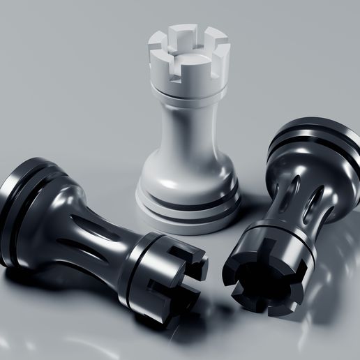 🆓 Free Chess Pieces Set・Free STL File for 3D printing and CNC machining ...