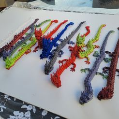 3D print Flexi Print-in-Place Imperial Dragon • made with Prusa MK3S・Cults