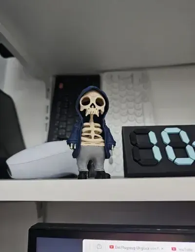 💀 Kuki Skeleton Stylized 3D Printable Statue・ 3D File for 3D printing・Cults
