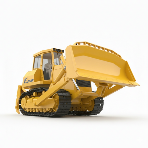 🚧 Heavy Construction Tracked Bulldozer・ STL File for 3D printing・Cults