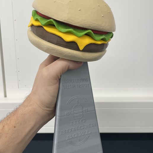 🏆 Burger Trophy (Super Bowl / Vince Lombardi Trophy Design)・ 3D File ...