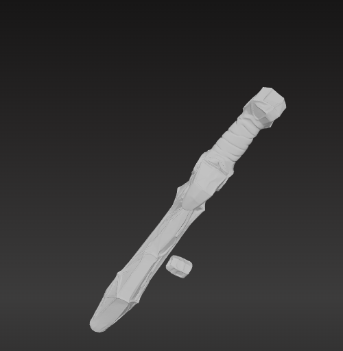 STL file Low-Poly Fantasy Sword 🗡️ ・3D printer design to download・Cults