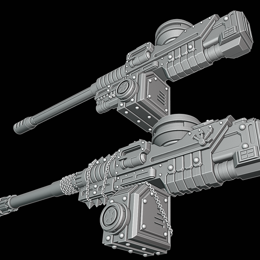 🐕 Knights Armigers/War Dogs Autocannons・ STL File for 3D printing・Cults