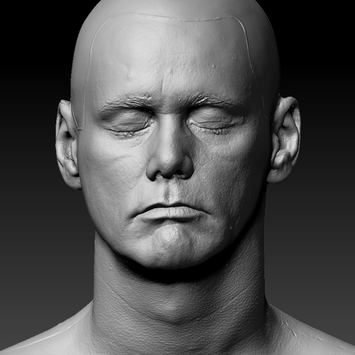 🩻 Jim Carrey Lifecast 3D Scan Head Likeness (The Mask, The Grinch ...