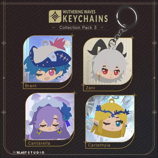 🌊 Wuthering Waves Keychains Pack 3・Archivo STL para Impresión 3D・Cults