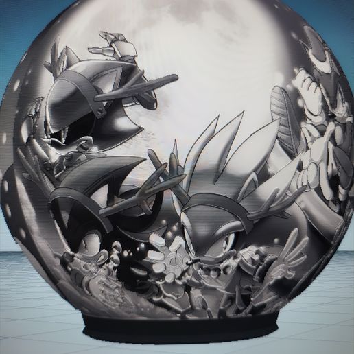 STL file lithophanie sonic noël 👶 ・Model to download and 3D print・Cults