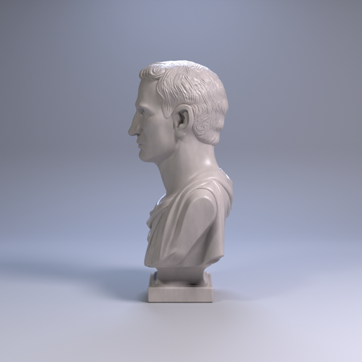 👤 Julius Caesar Bust Sculpture 3D print model STL File, Printable Bust ...