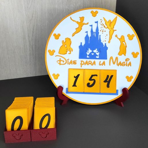 🚸 CONTADOR VIAJE DISNEY / DISNEY TRAVEL COUNTER・Archivo STL para ・Cults