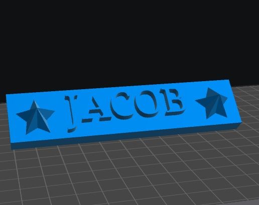 3D file Jacob Nameplate 👾 ・3D printable model to download・Cults
