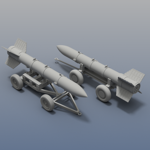 🚀 Tiny Tim Rocket with 2 Trailers in 1/72・ 3D File for 3D printing・Cults