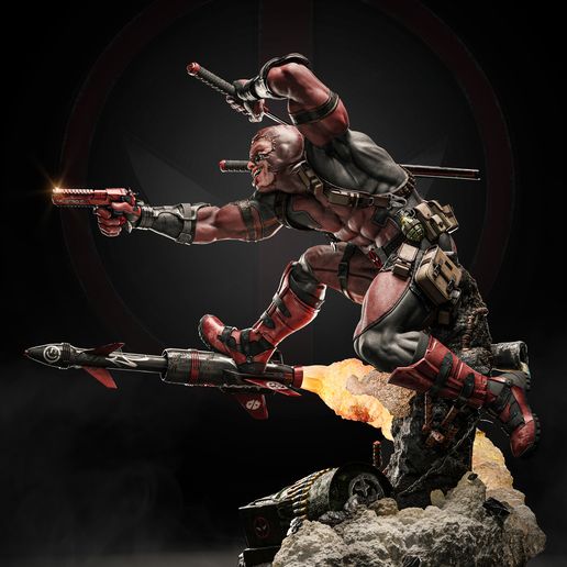 👤 Deadpool Statue - STL・ 3D File for 3D printing・Cults