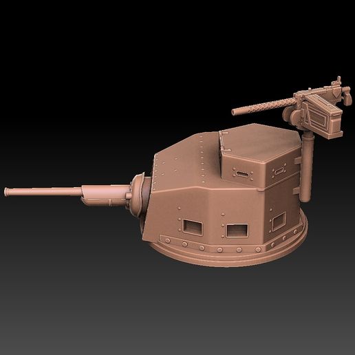🪖 M2A4 Tank Turret・ 3D File for ・Cults