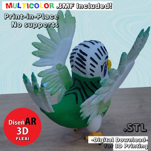 STL file Parakeet- Parakeet 🦜 (3MF)・3D printer model to download・Cults