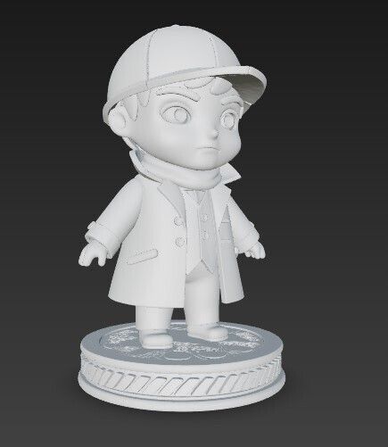 🕵️‍♂️ The Famous Detective in a Cute Style: Chibi Victorian Sleuth 3D ...