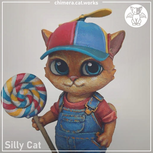 🐱 Silly Cat・ 3D File for 3D printing・Cults