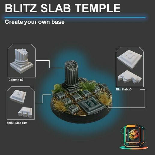STL file Temple base and slab 🕍 ・3D print object to download・Cults