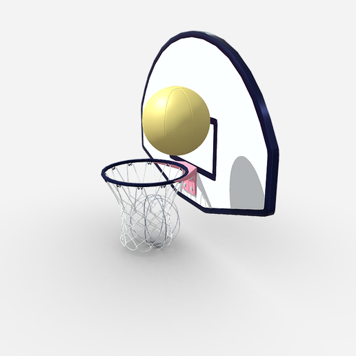 🏀 Low Poly Basketball with Board・ STL File for 3D printing・Cults