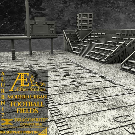 3D file AEURBN17 - Football Fields 🏈 ・3D printer design to download・Cults