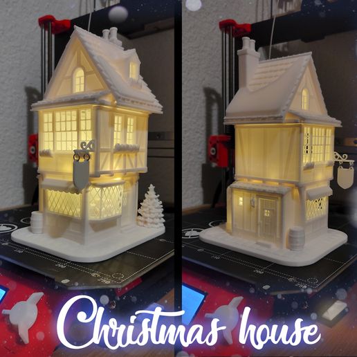 Descargar archivo STL Christmas house village 3D printed Navidad • Plan ...