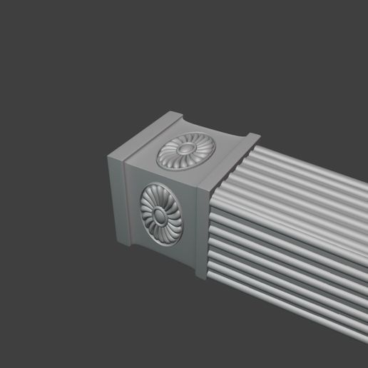 🦵 Fluted Table Leg STL for CNC | Classical Furniture Leg with Rosette ...