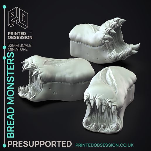 🍞 Bread Monsters - Possessed Bakery - PRESUPPORTED - Illustrated and ...