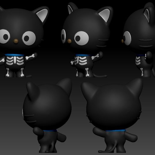 🎃 ChocoCat Sanrio HelloKitty Halloween Fanart・ STL File for 3D printing ...