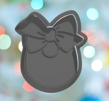 👶 Baby Shower Bib With Big Bow Cookie Cutter・ STL File for 3D printing ...