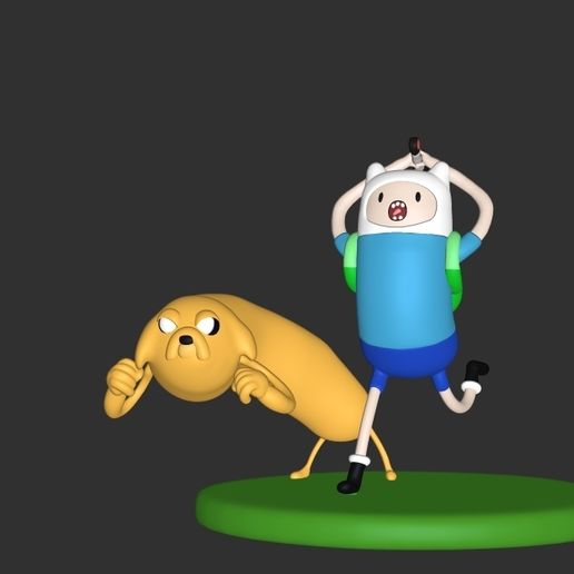 👾 Fin and Jake from Adventure Time・ STL File for 3D printing・Cults