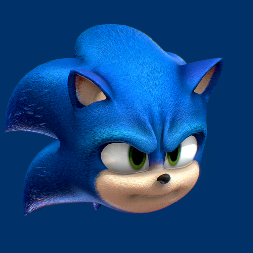 Fichier STL Sonic Character Head 3D Printable Model 🦔 ・Modèle à ...