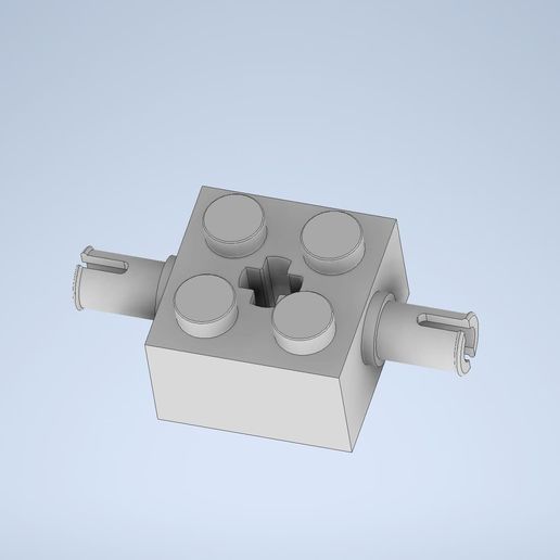 Free STL file Lego brick 2x2 PIN on both sides 🧱 ・3D printer model to ...