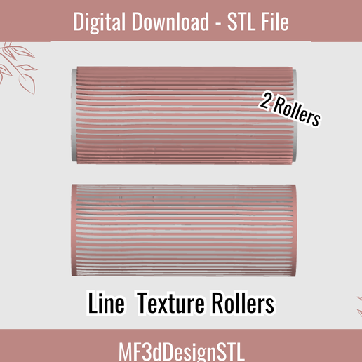 STL file Line Texture Roller Digital STL File for Polymer Clay 📁 ・3D ...