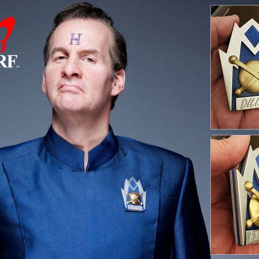 📛 Red Dwarf Inspired Rimmer Badge・ STL File for ・Cults