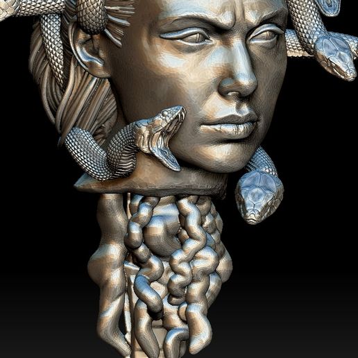Archivo STL 3D Printed Model of Spooky Medusa Head 🏛️ (OBJ)・Idea de ...
