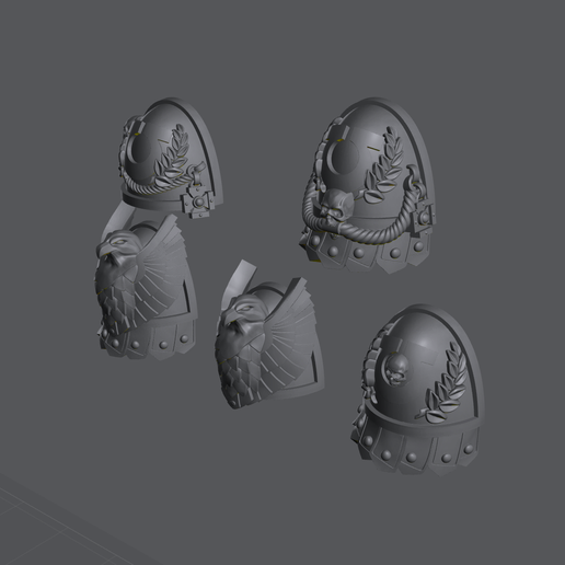 STL file Ultra blue shoulder pads 🛰 ・3D printable model to download・Cults