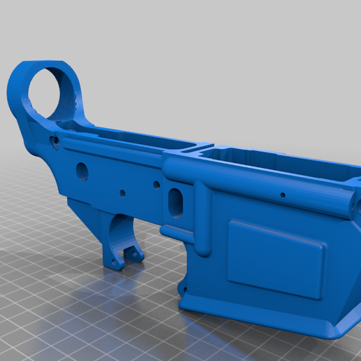 🇺🇸 AR-15 lower reciever・Free STL File for ・Cults