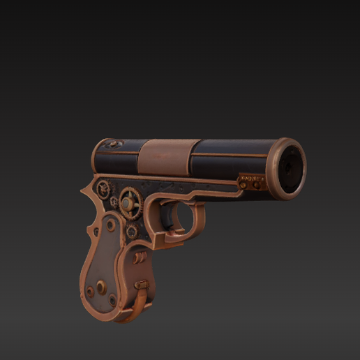 🔫 Steampunk Pistol・Free STL File for 3D printing・Cults