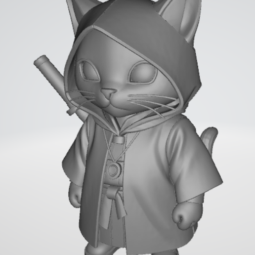 🥷 Ninja Kitten STL – Cute Samurai Cat Character for 3D Printing・ STL ...
