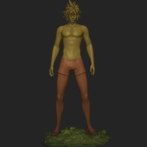 ☁️ Cloud Strife FINAL FANTASY 7 REMAKE BEACH TIME・ 3D File for 3D ...