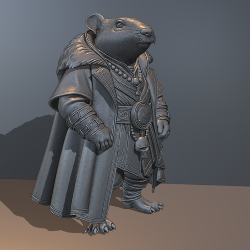 🐀 Rat THE Noble RPG mini・ STL File for 3D printing・Cults