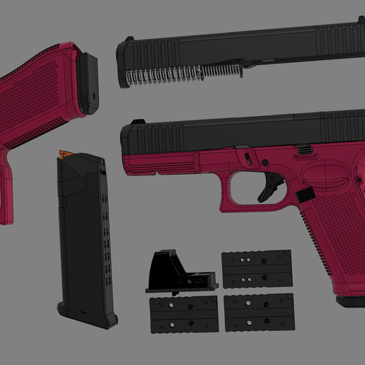 Archivo STL GLOCK 17 DELUXE (CAD VERSION) 🔫 (STEP)・Objeto imprimible en ...