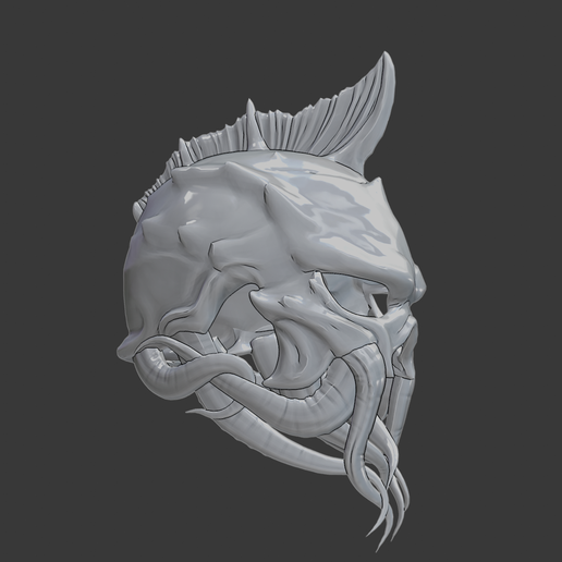 🪖 Fictional Monstrous Helmet – Fantasy / Horror Armor – 3D Printable ...
