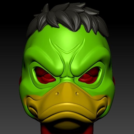 🦆 Hulk Duck Mask - 3D print・ 3D File for 3D printing・Cults